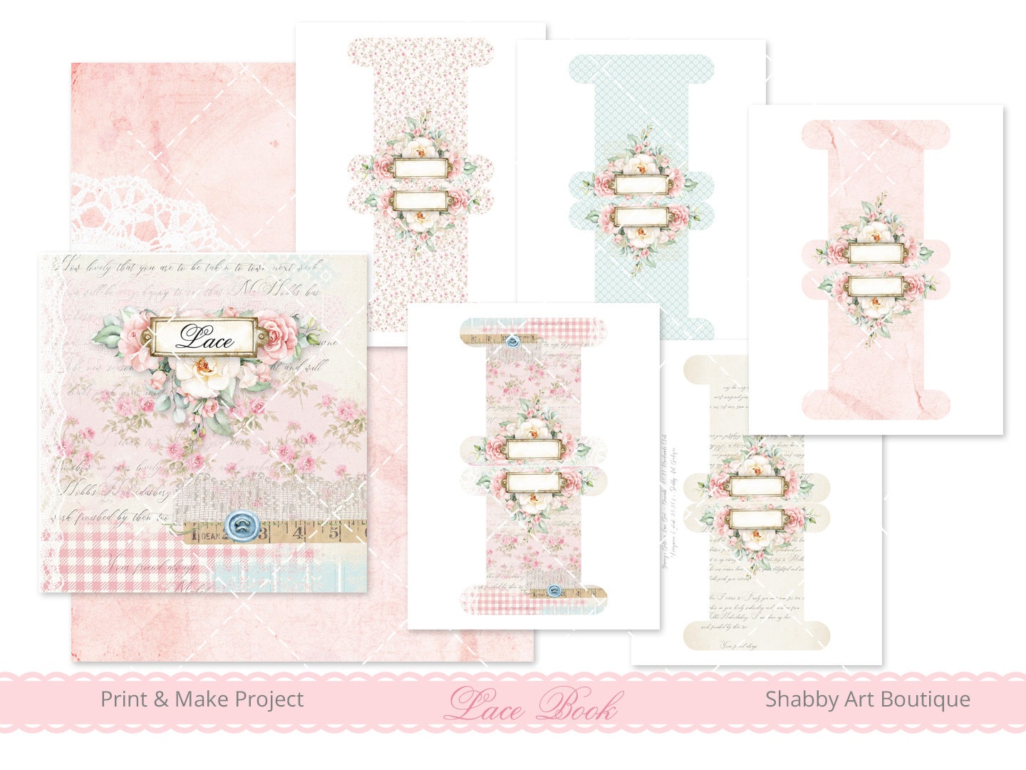 Print & Make Project ~ Lace Book (A4 and Letter Size) - Etsy Australia