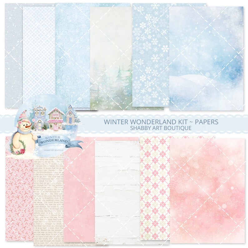Letter (USA) ~ Winter Wonderland Digital Kit - Etsy