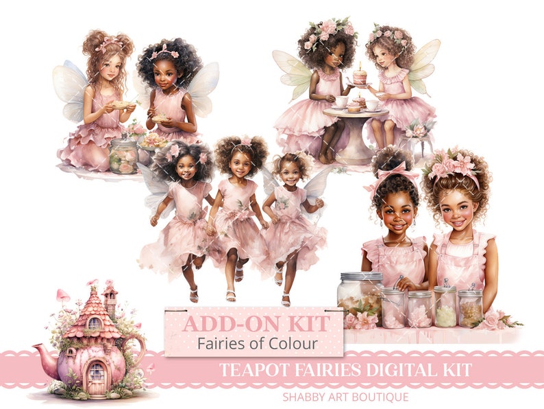 Teapot Fairies of Colour Add-on Kit (digital Download) - Etsy