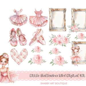 Little Ballerina Mini Digital Kit - Letter Size Paper - Etsy