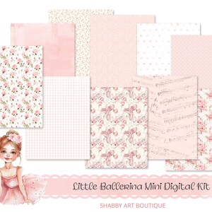 Little Ballerina Mini Digital Kit - Letter Size Paper - Etsy