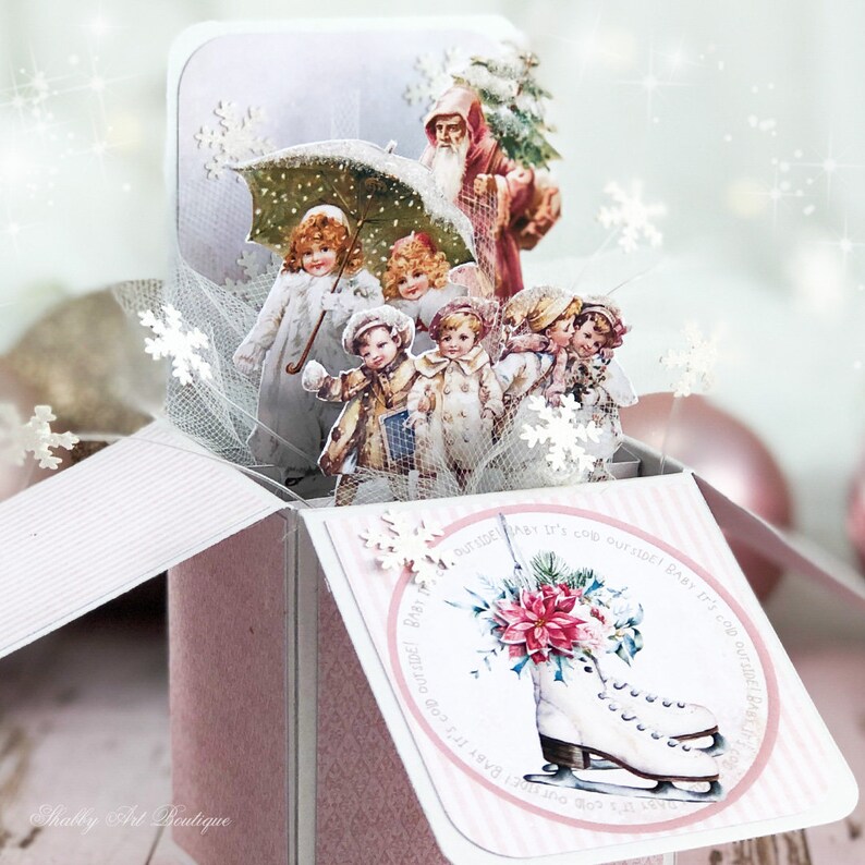 Print & Make: Christmas Pop-up Box Cards - Etsy