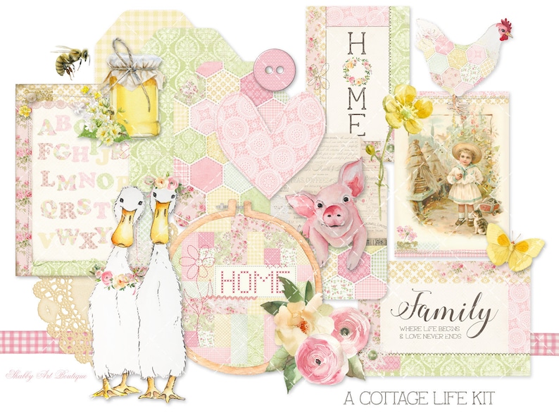 Letter (USA) - A Cottage Life Digital Kit - Etsy Australia