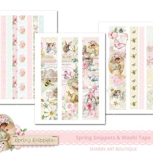 Spring Snippets Mini Digital Kit ~ A4 Size Paper - Etsy
