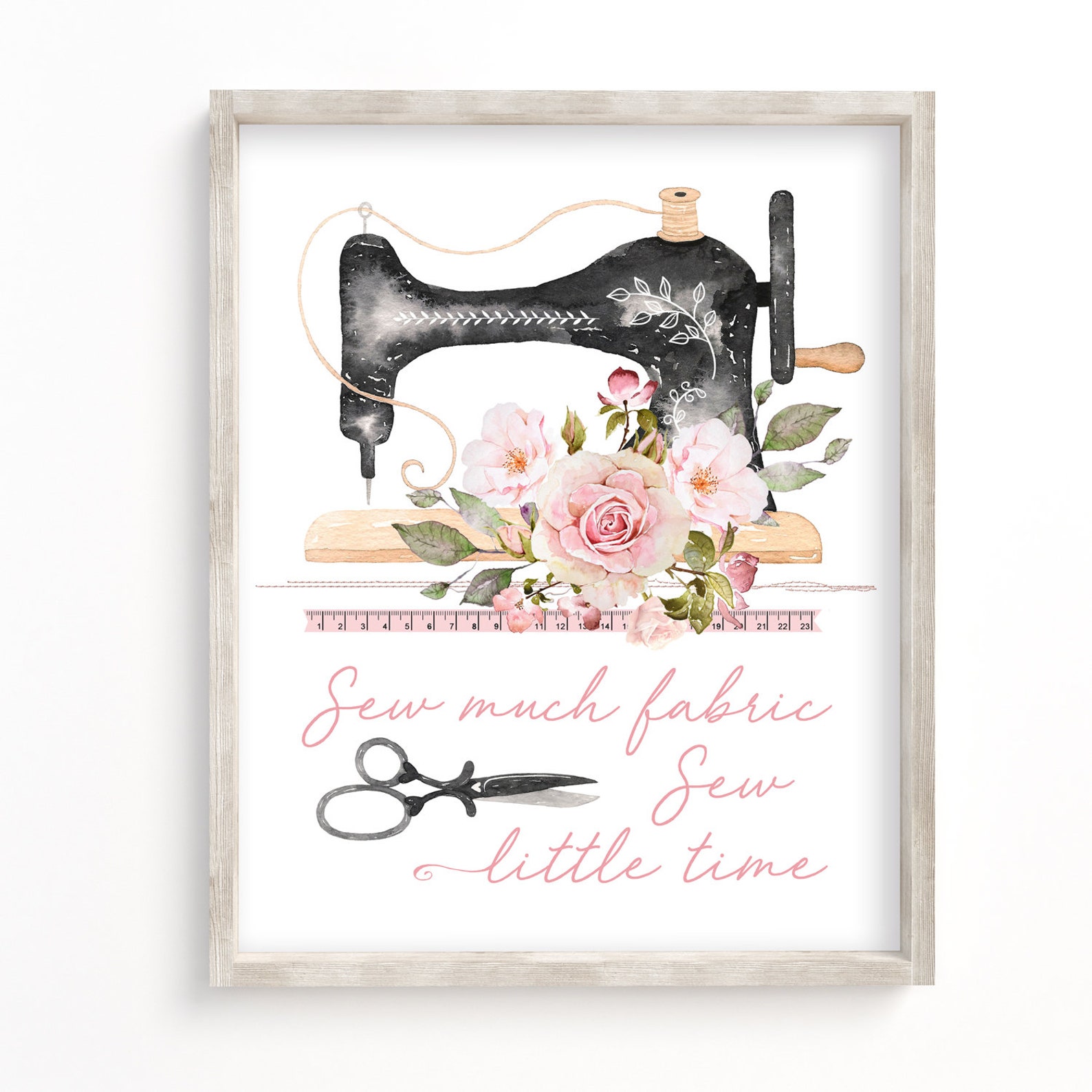 Sew Much Fabric Sew Little Time 8 X 10 Printable | Etsy