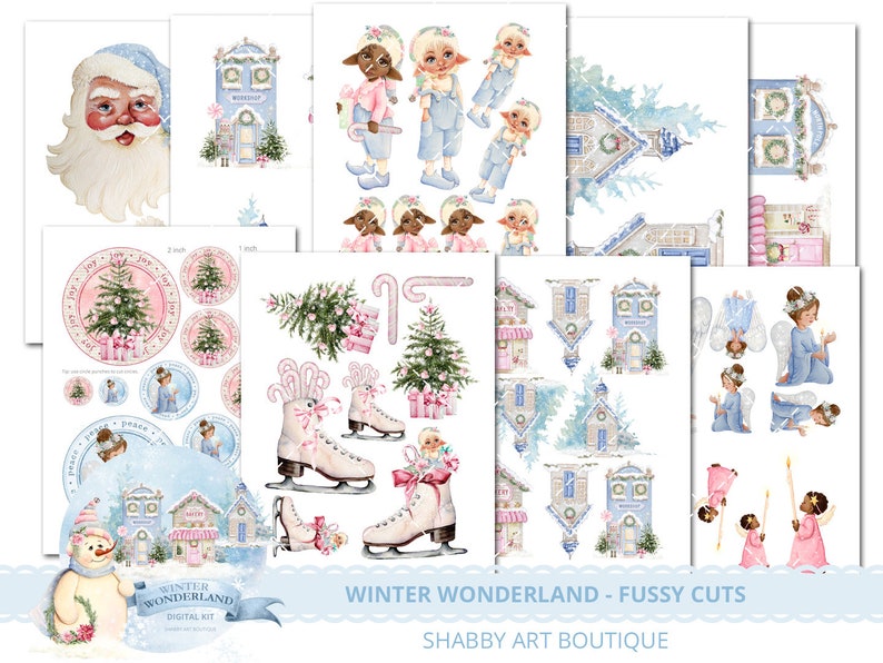 Letter (USA) ~ Winter Wonderland Digital Kit - Etsy