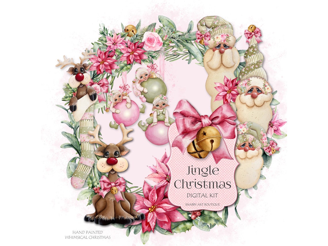 A4 - Jingle Christmas Digital Kit - Etsy