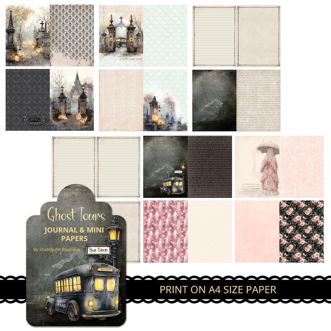 Ghost Tours - A4 Journal Papers in 2 Sizes - Etsy