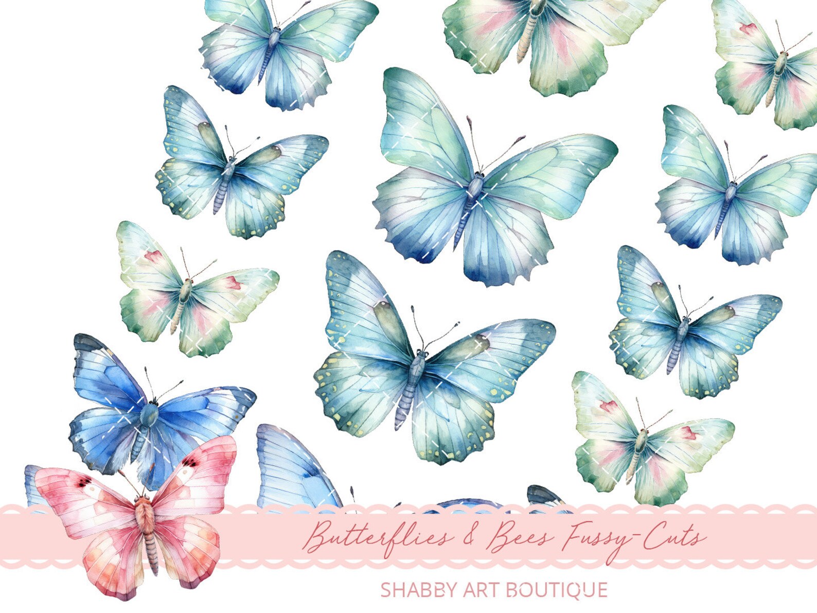Simply Butterflies and Bees Fussy-cuts - A4 & Letter Paper Sizes - Etsy