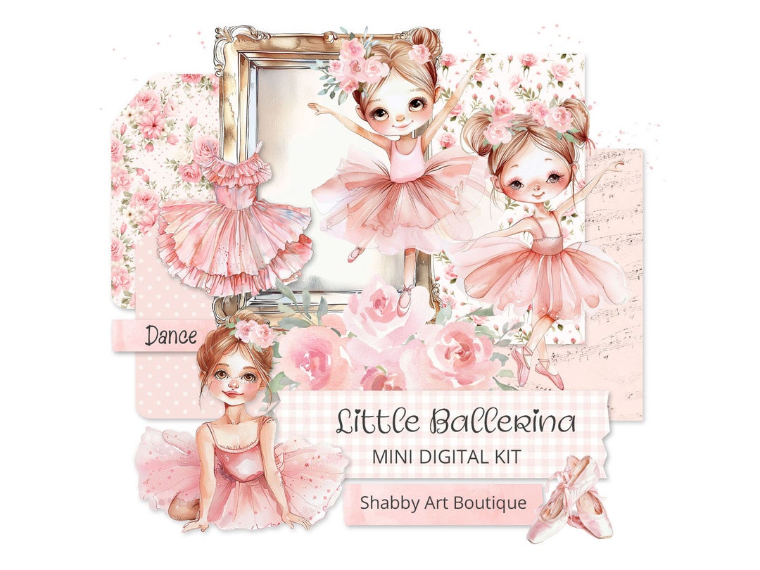 Little Ballerina Mini Digital Kit - Letter Size Paper - Etsy