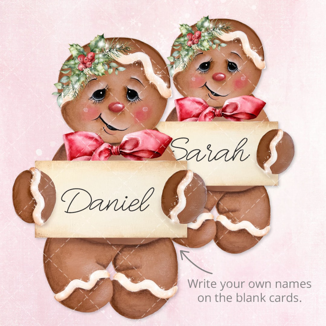 A4 Gingerbread Name Ornaments - Etsy