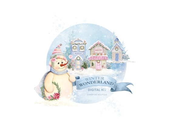 A4 Winter Wonderland Digital Kit - Etsy