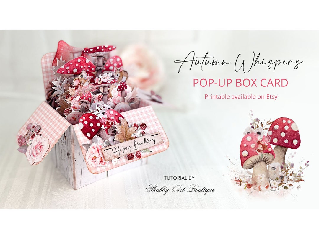 Print & Make: Autumn Whispers Pop-up Box Card (A4 and Letter) - Etsy