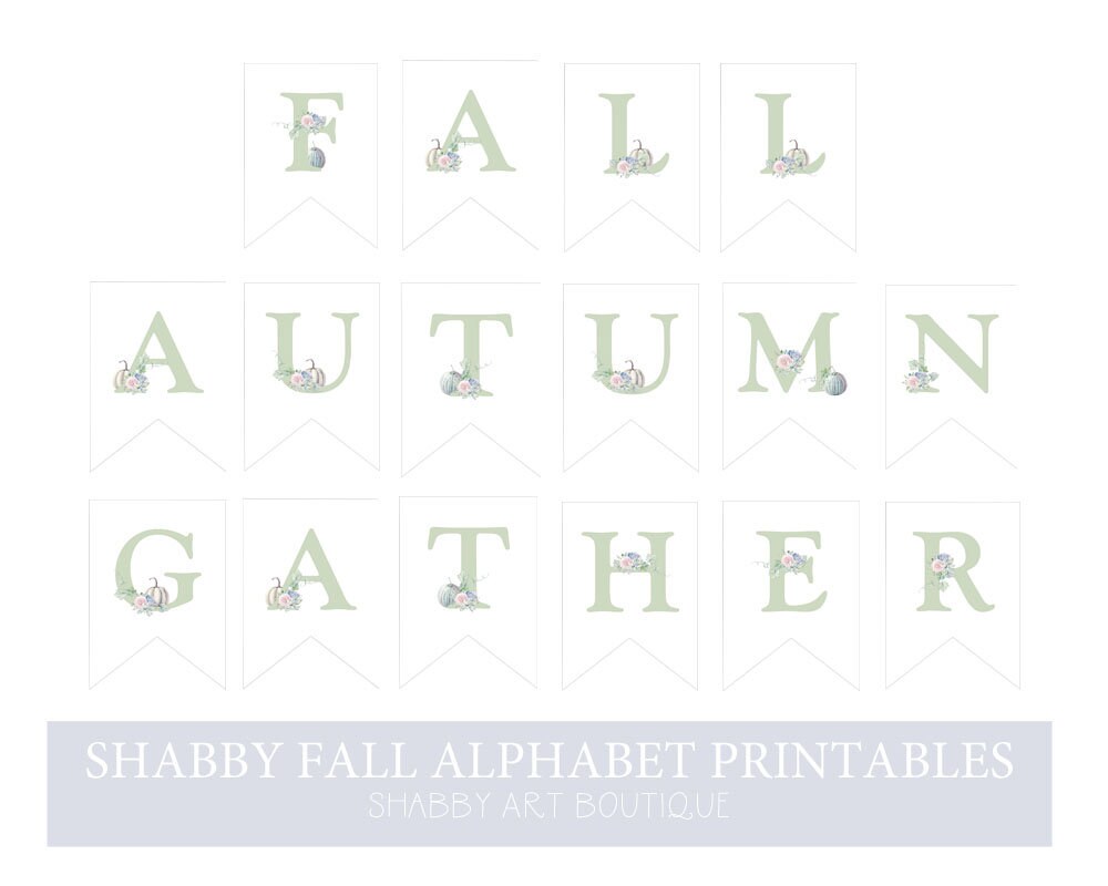 Printable Fall Banner Alphabet - Etsy