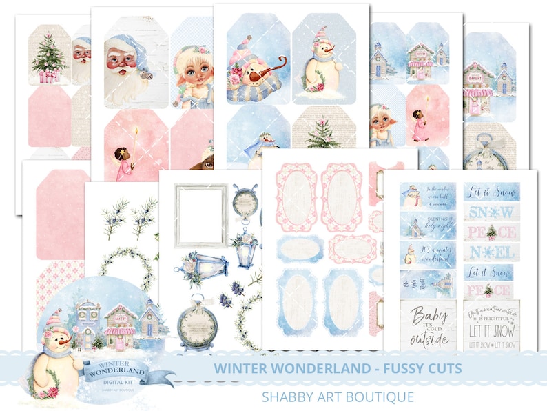 A4 Winter Wonderland Digital Kit - Etsy