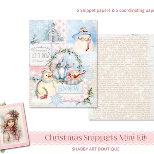 A4 Size - Christmas Snippets Mini Digital Kit - Etsy
