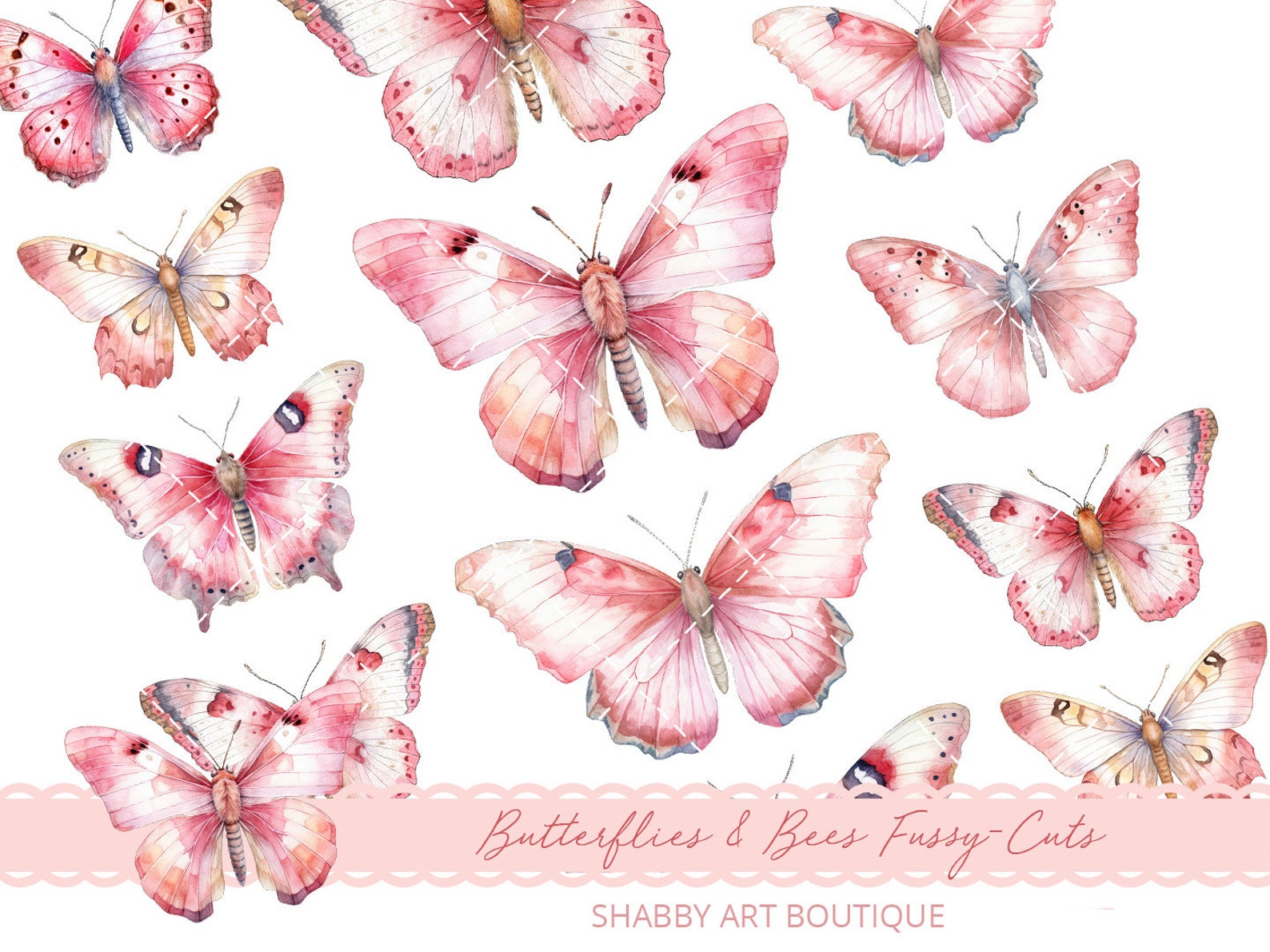 Simply Butterflies and Bees Fussy-cuts - A4 & Letter Paper Sizes - Etsy
