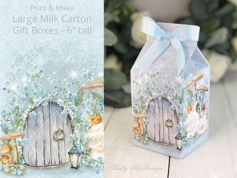 Print & Make: Enchanted Large Milk Carton Gift Boxes (A4 and Letter ...