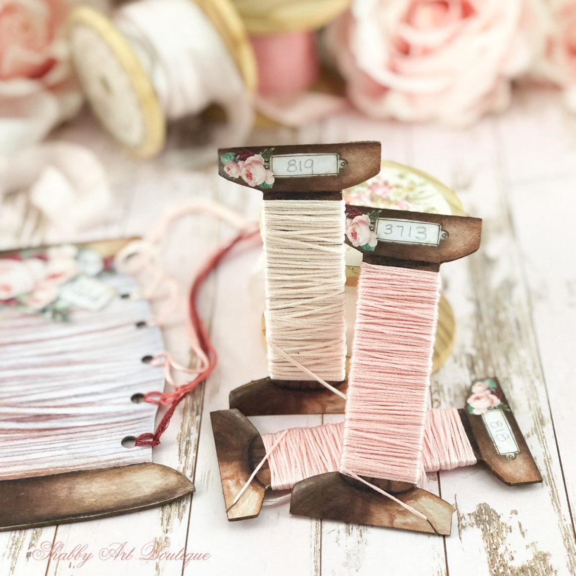 Vintage Embroidery Floss Keeper and Floss Spools - Etsy