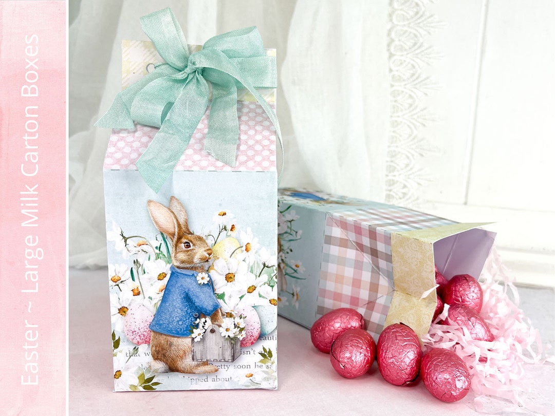 Easter ~ Large Milk Carton Gift Boxes - Etsy