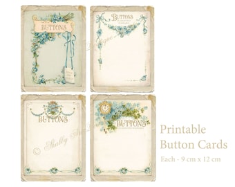 Digital Download Printable Button Cards Black Magic Buttons With Black ...