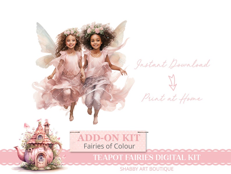 Teapot Fairies of Colour Add-on Kit (digital Download) - Etsy