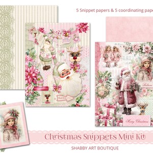 A4 Size - Christmas Snippets Mini Digital Kit - Etsy