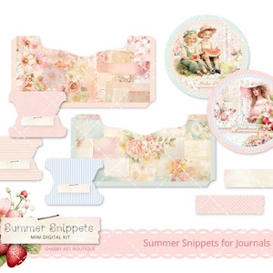 Summer Snippets Mini Digital Kit ~ A4 Paper Size - Etsy