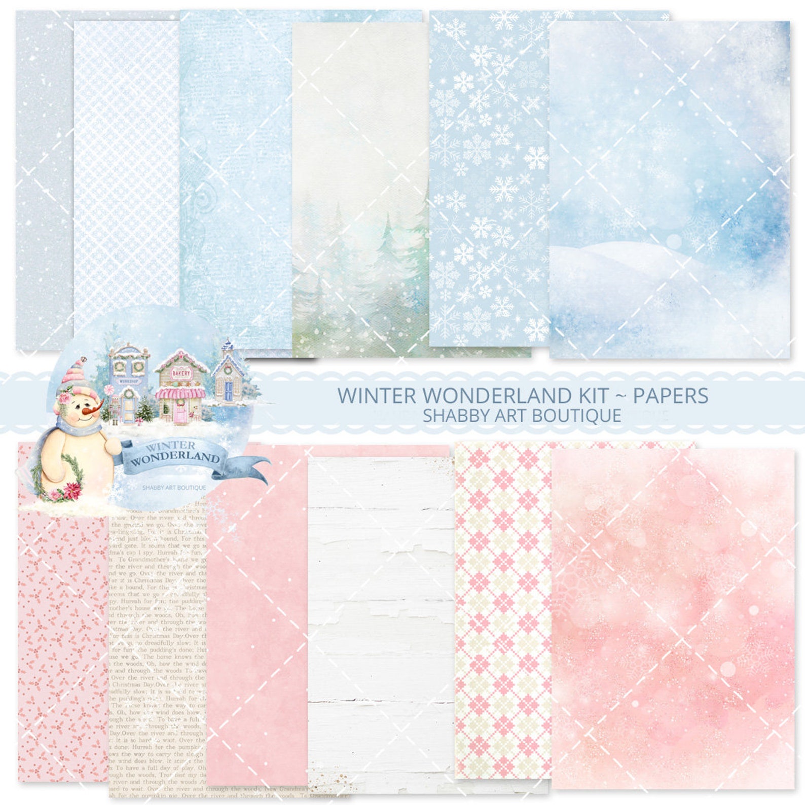 A4 Winter Wonderland Digital Kit - Etsy