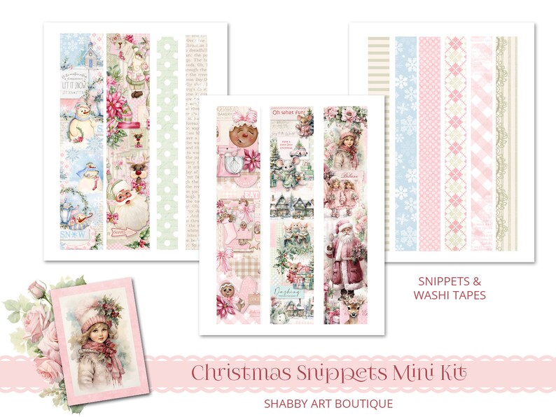 Letter Size - Christmas Snippets Mini Digital Kit - Etsy