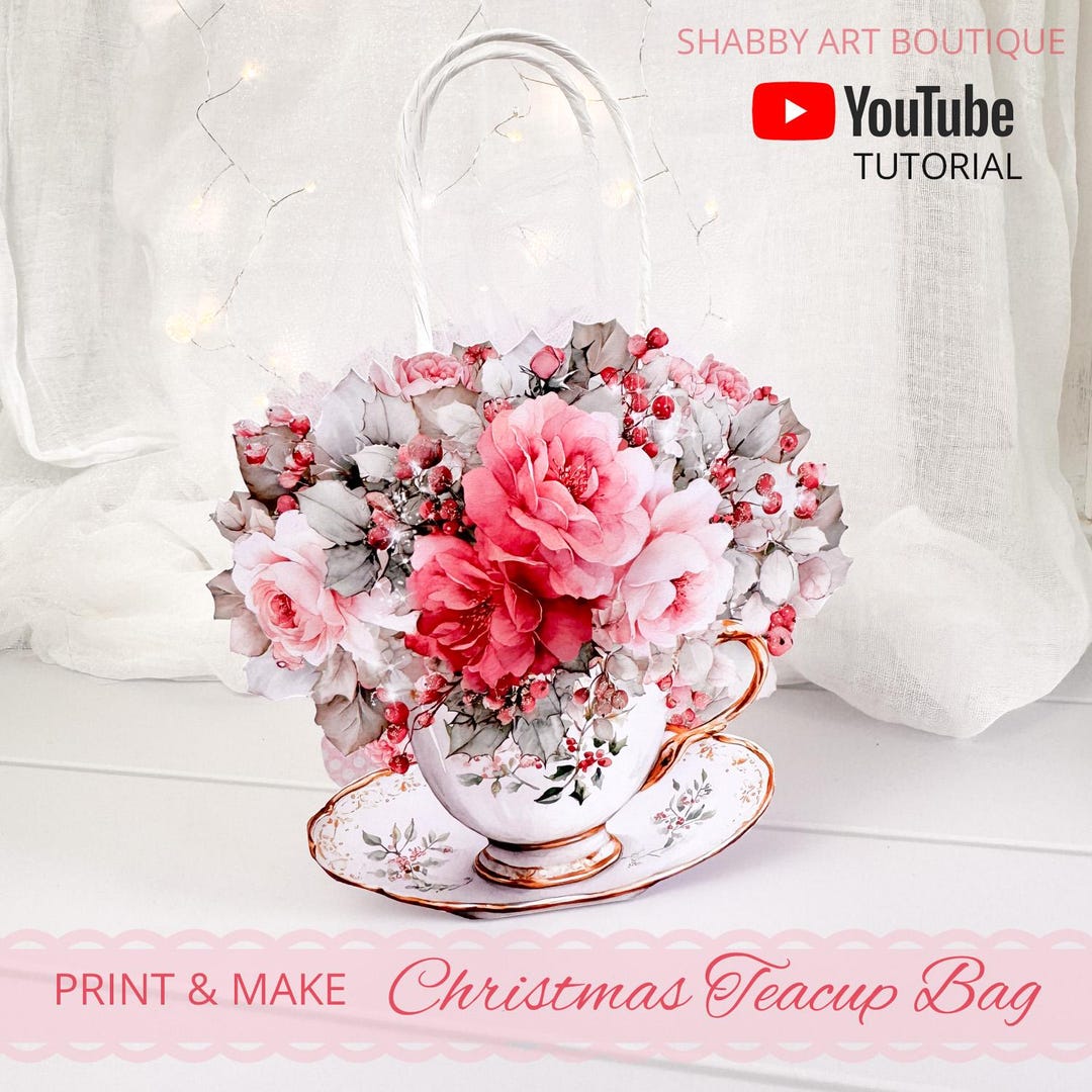 Print & Make Christmas Teacup Bag - Etsy