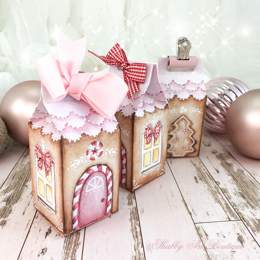 Letter US - Gingerbread House Milk Carton Gift Boxes - Etsy Australia