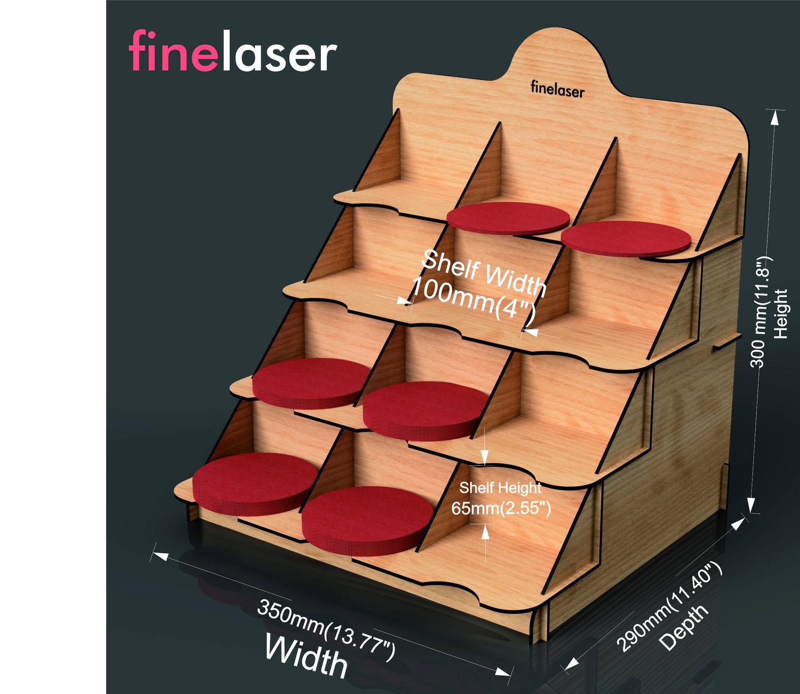 Coasters Display Stand SVG, Laser Cut Files for Glowforge, Retail Counter Display Stand, Digital ...