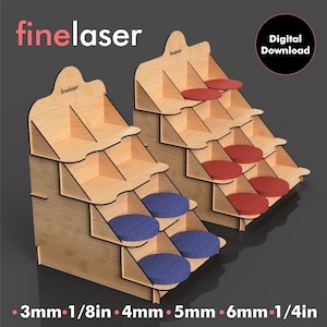 Coasters Display Stand SVG, Laser Cut Files for Glowforge, Retail Counter Display Stand, Digital ...
