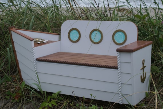 Storage Bench for Entryway Toy Chest Kids Nautical Handmade Nursery Furniture Beach House Decor Wood Boat Mudroom Shoe Bench Blanket Chest Etsy UK