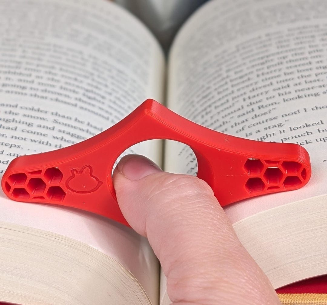 Book Reading Thumb Ring Page Holder-comfort Grip- Ambidextrous/left ...