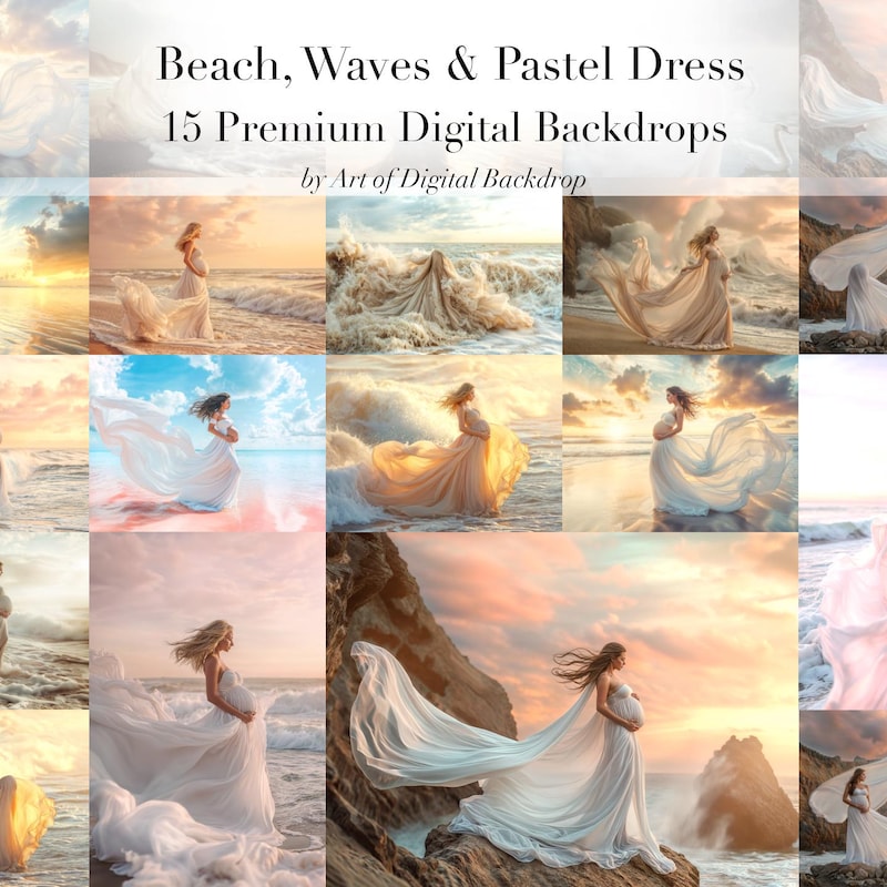Pastel Ocean Backdrop - Etsy UK