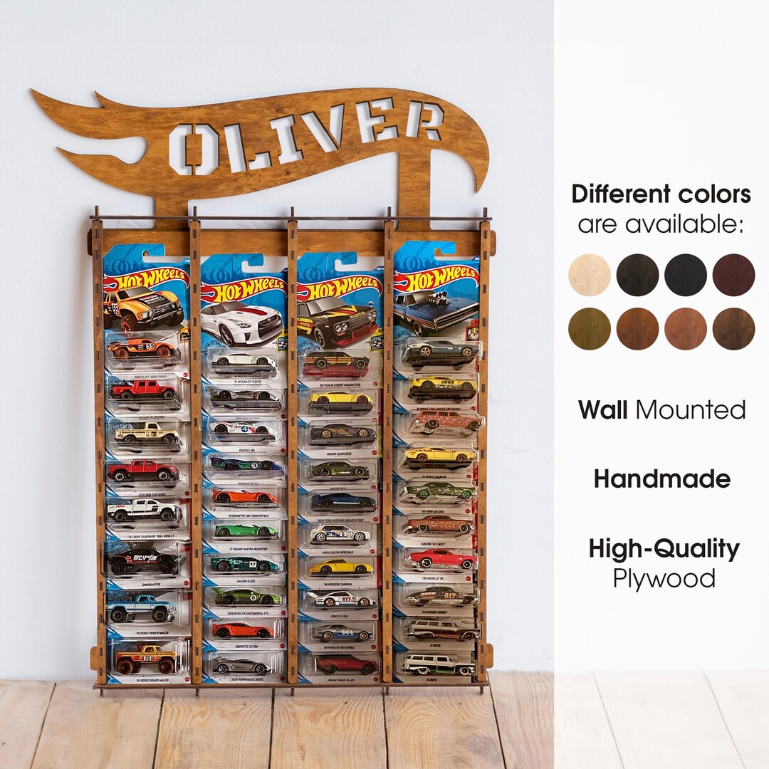 Personalized Toy Car Holder, Toy Car Storage Display Case, Toy Car ...