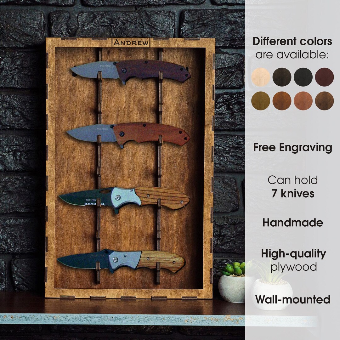 Custom Knife Rack, Knife Storage Wood, Knife Display Case, Knife ...