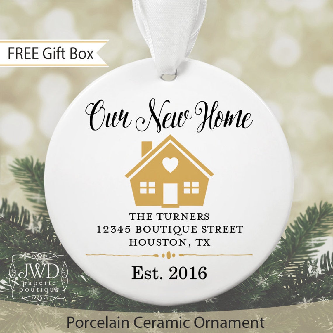 Personalized New Home Ornament New Home Christmas Ornaments | Etsy