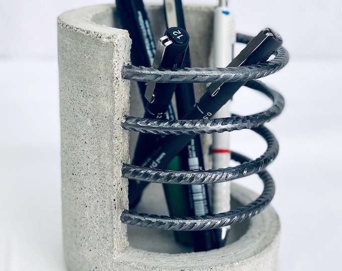 Concrete Pen Holder / Pen Holder / Pencil Holder / Desk Organizer ...