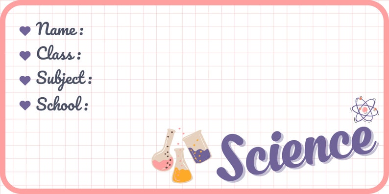 School Subject Name Tags Template - Etsy
