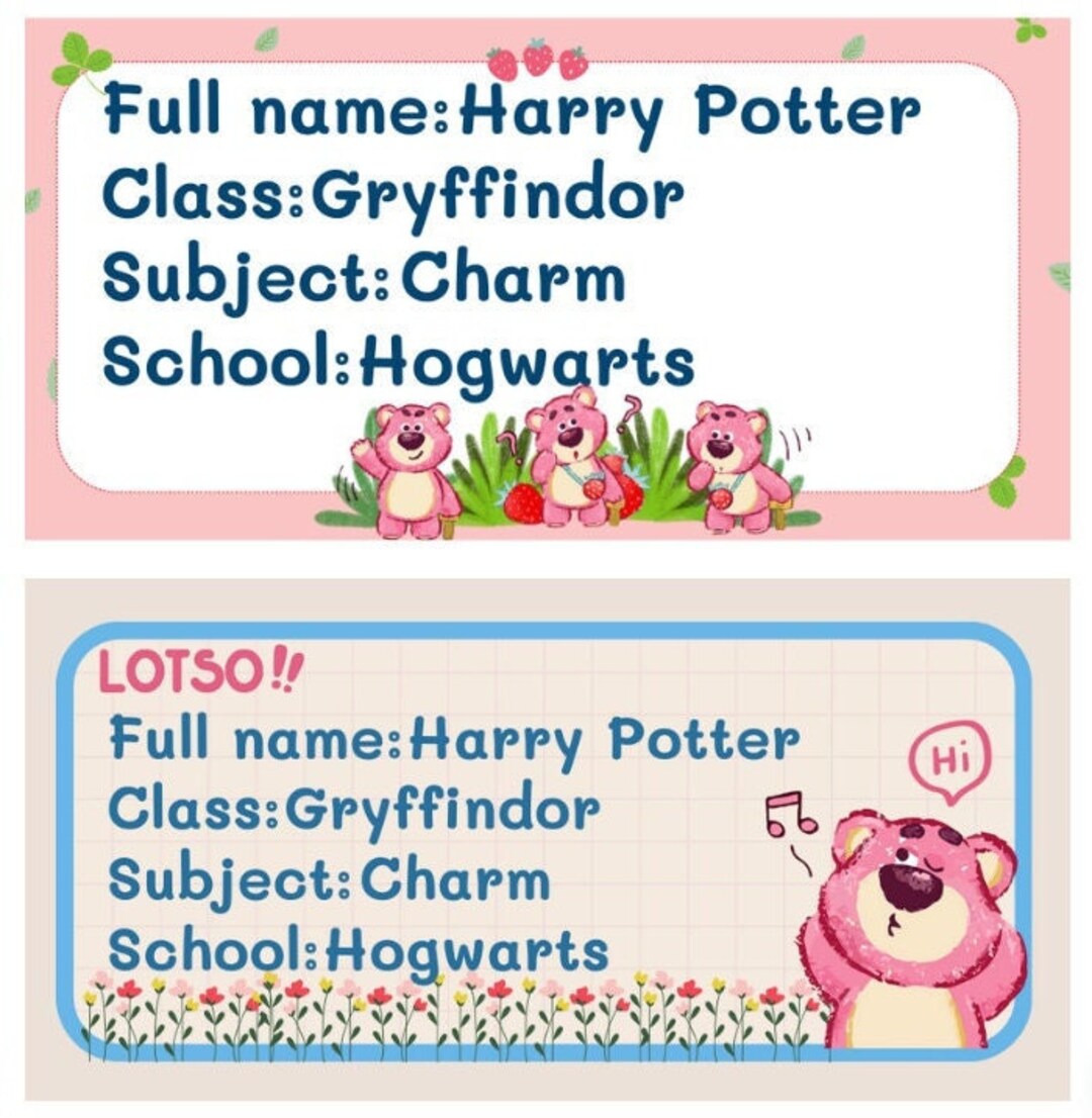 LOTSO Name Tags Template - Etsy