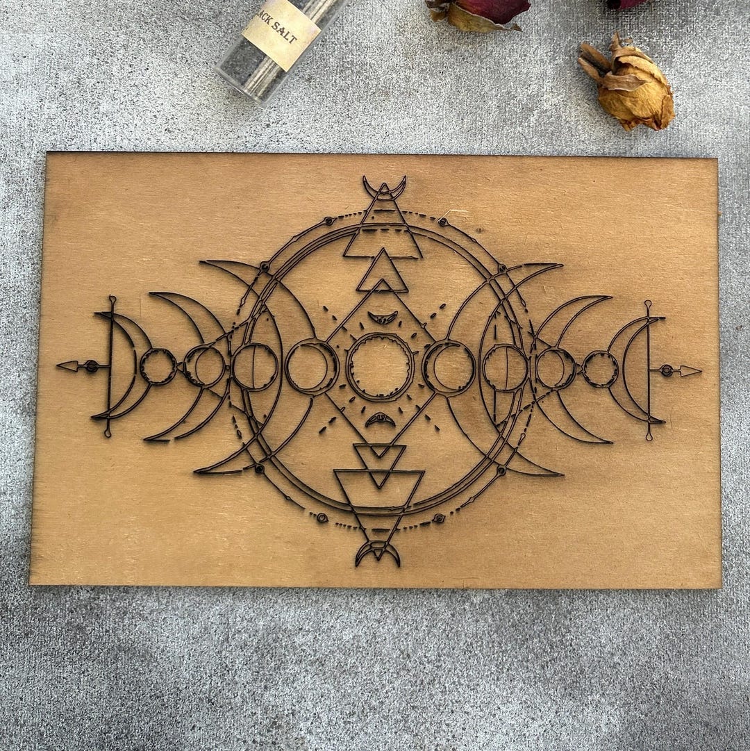 Sophia's Large Moon Seal Made of Birch Wood Sealed With Linseed Oil ...