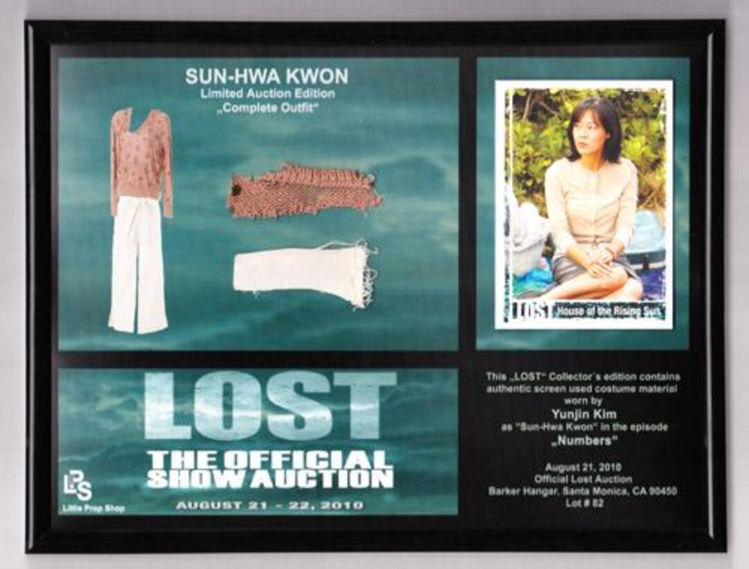 Lost Series Original Costume Card Prop Yunjin Kim as Sun-hwa Kwon ...