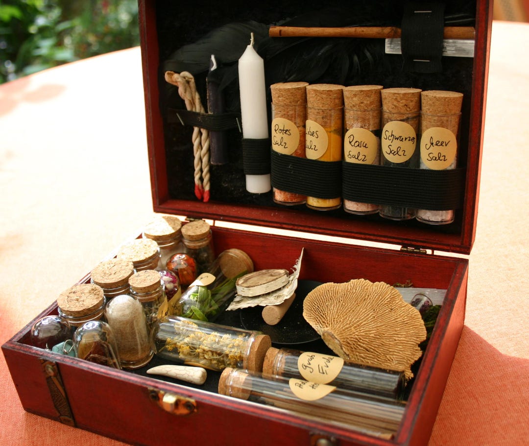 Witches Box Wicca Salt Witch Set Magical Herbs Witchcraft Apothecary ...