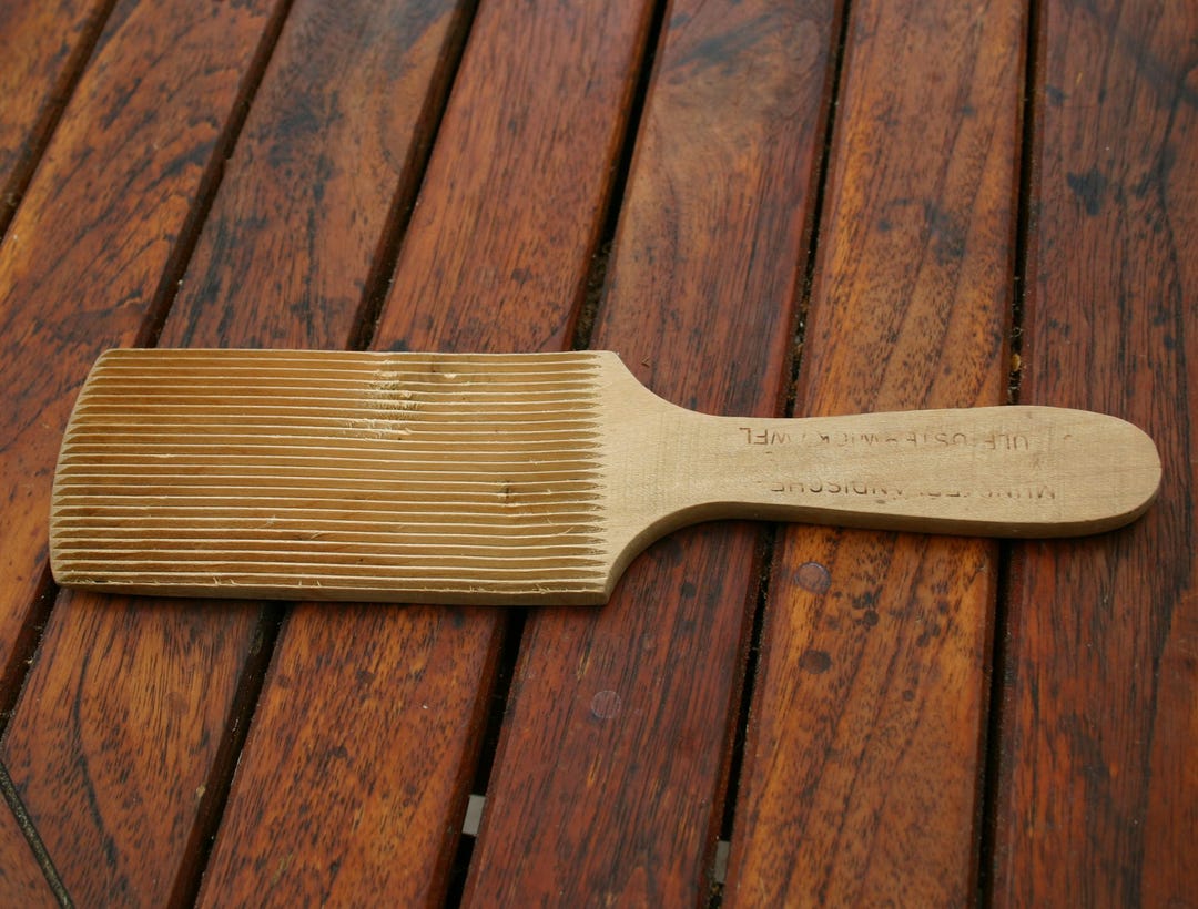 Butter Paddle Vintage Wooden Spatula, Butter Beater Wood, Old Ribbed ...
