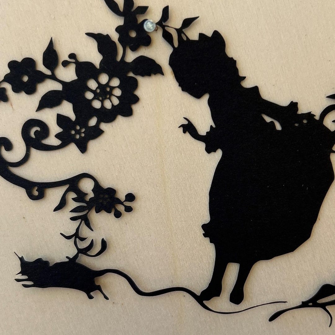 Paper Cut Wall-art Alice in Wonderland Made of Paper, Wall Decoration ...