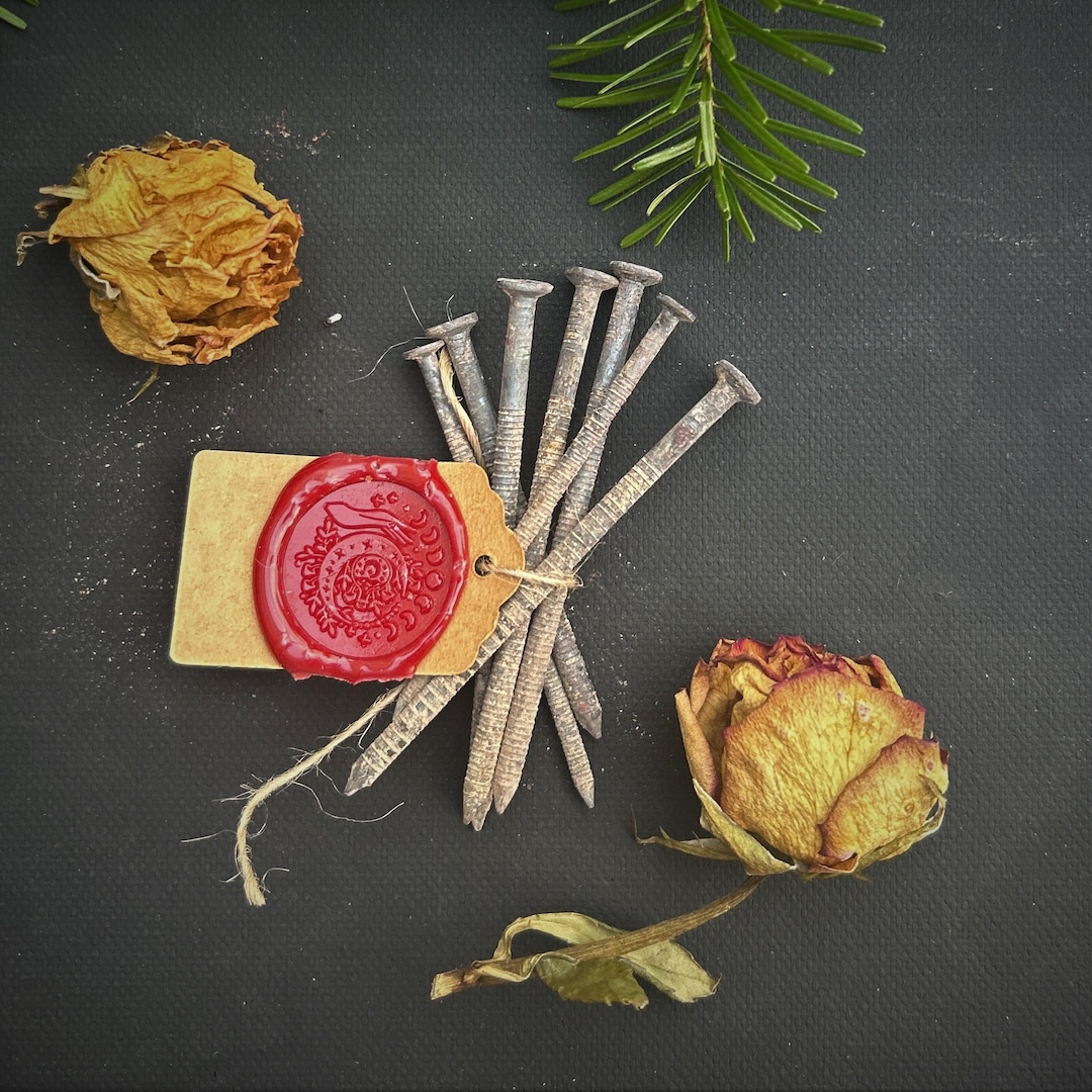 7 Coffin Nails Rusty Nails, Cemetery Nails, Ritual Objects, Protection ...