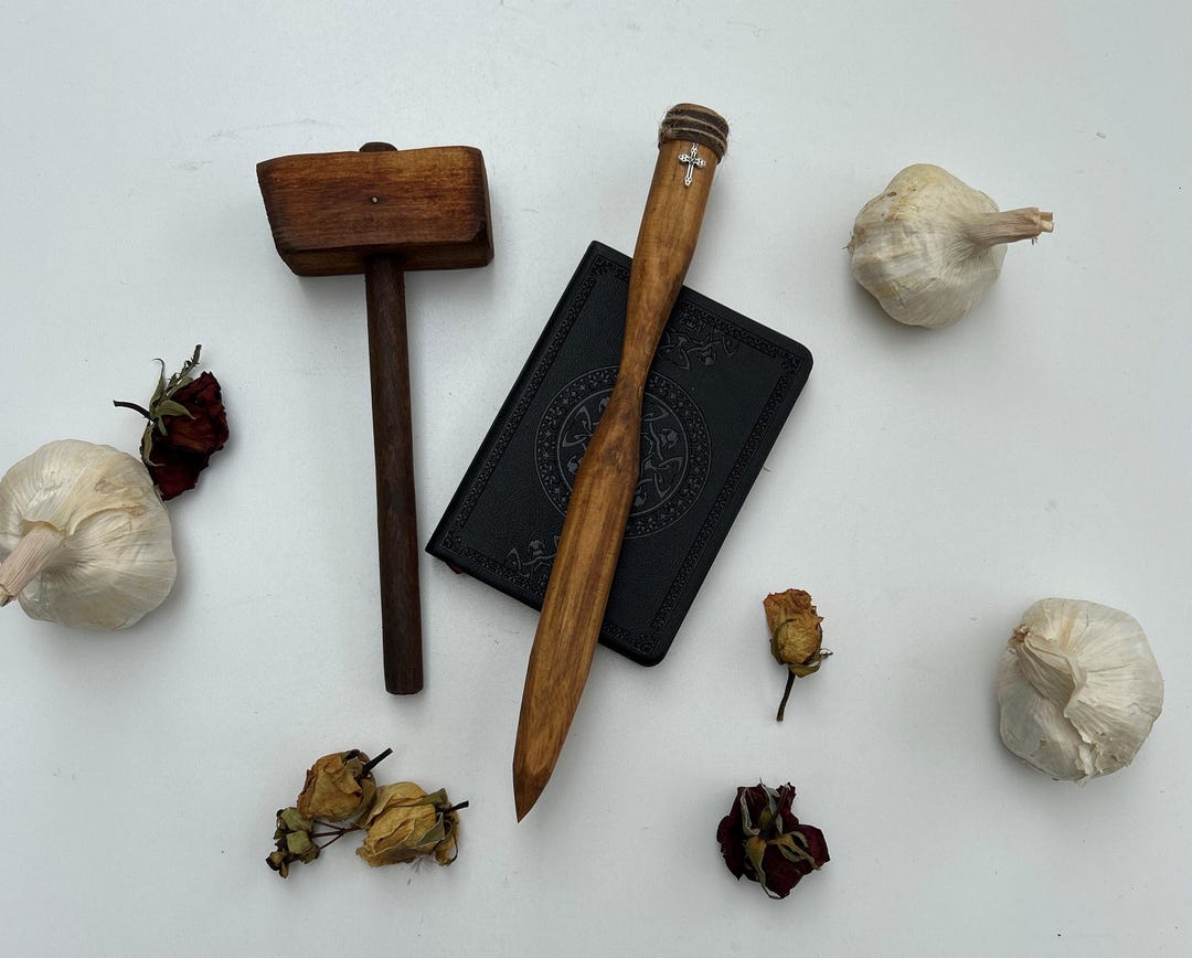 Victorian Vampire Killing Kit Vampire Stake With Hammer and Hunter's ...